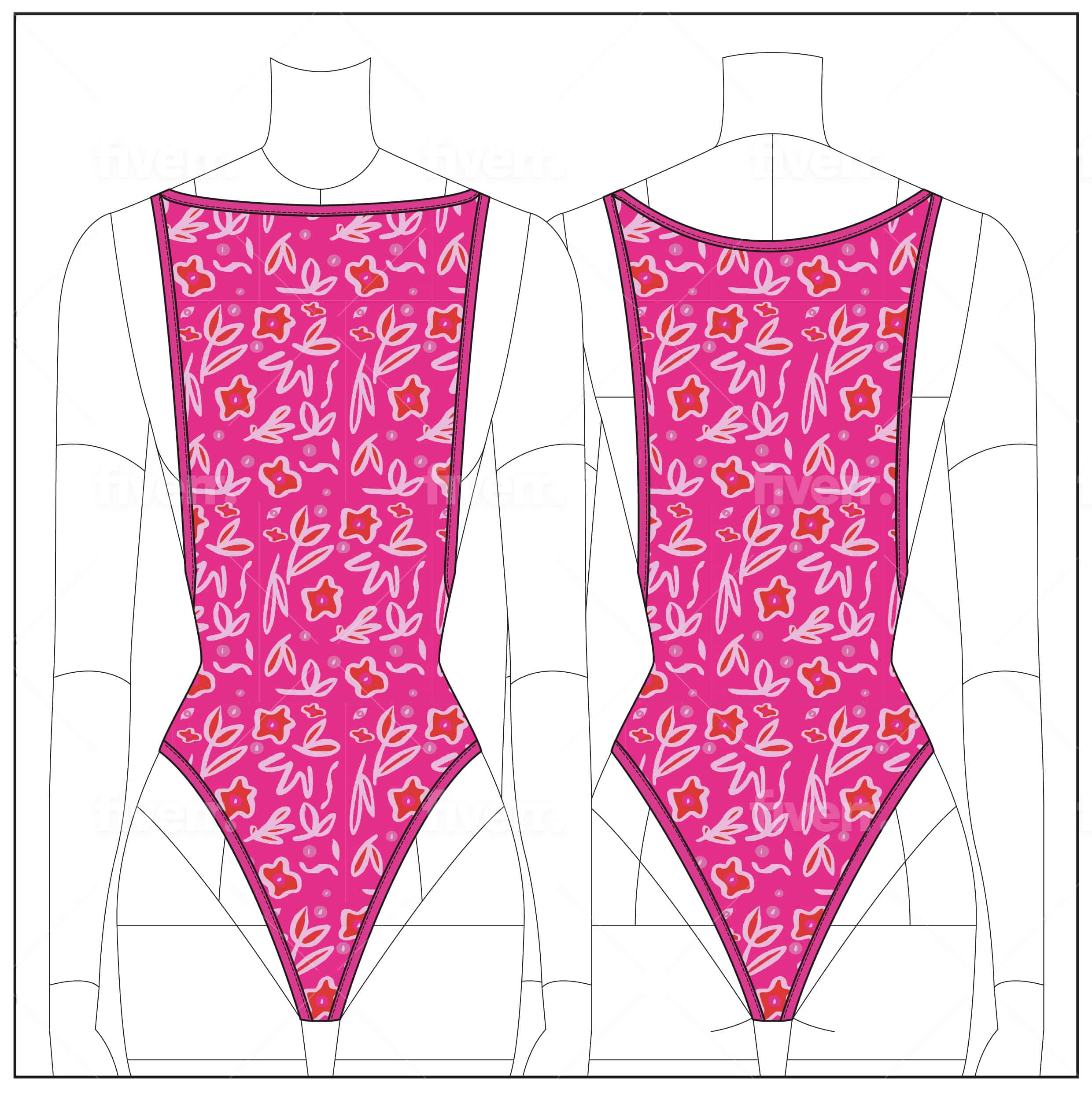 ONE PIECE WITH DEEP ARMPIT PATTERN – Omka