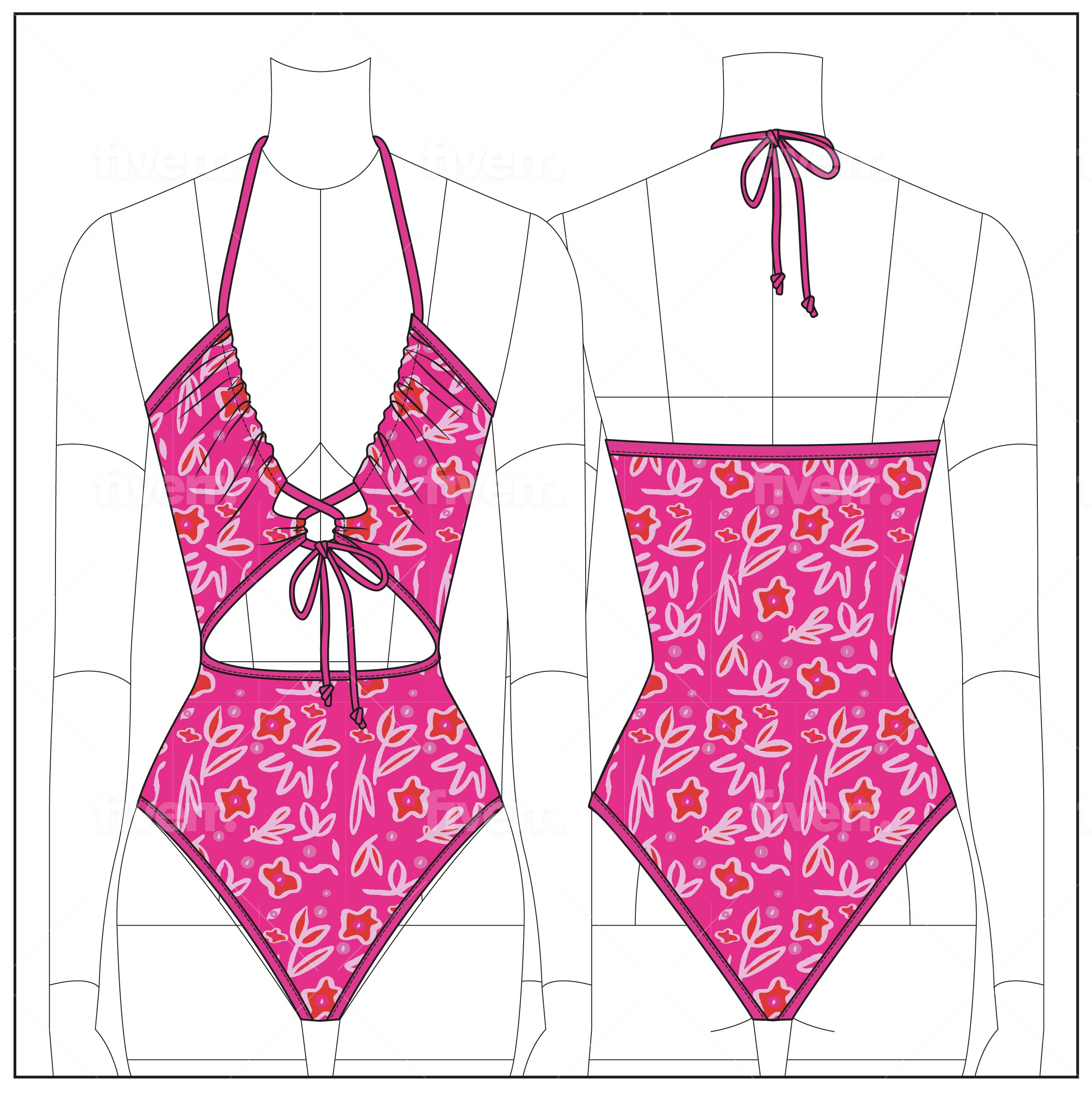 ONE PIECE SEPARATE STYLE PATTERN – Omka